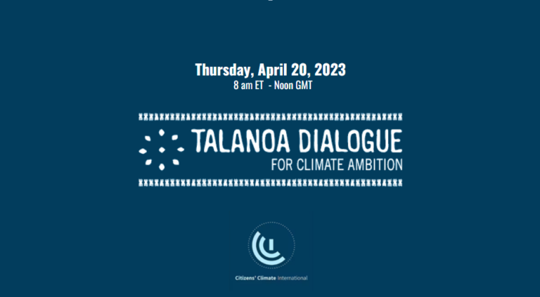 CCI Global Talanoa Dialogue For Climate Ambition – Citizens' Climate ...