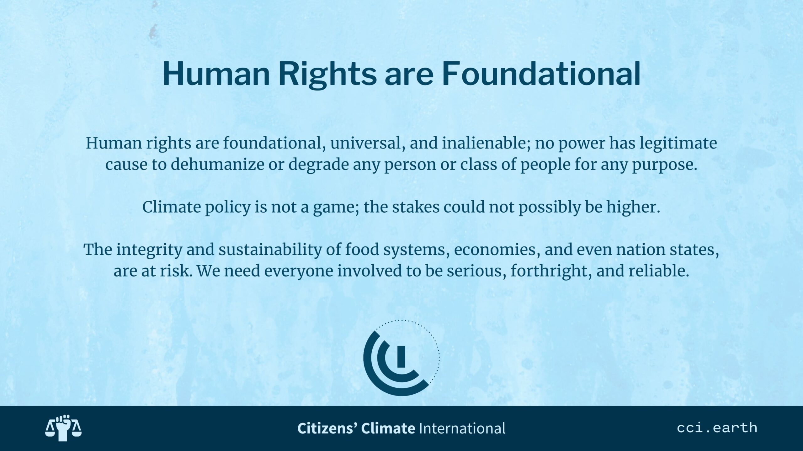 Human Rights are Foundational – Citizens' Climate International
